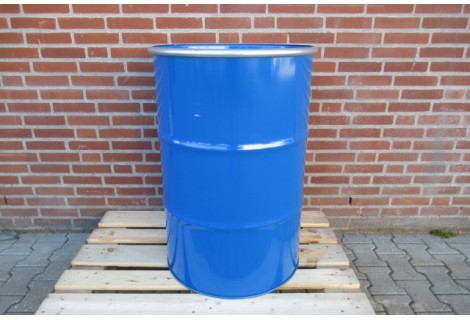 4 stuks metalen vaten/tonnen 200 liter deksel en klem 88x59cm. - A.D.R ...