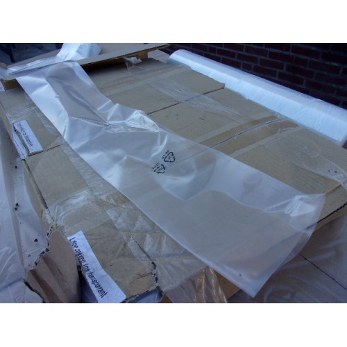 LDPE zakken los transparant, 130 mm x 1450 mm x 0,07 mm - A.D.R. Spierings