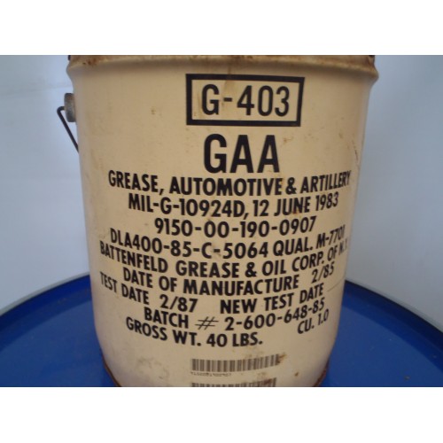 Smeervet Grease G-403 GAA . MIL-G-10924D 20 liter - A.D.R. Spierings